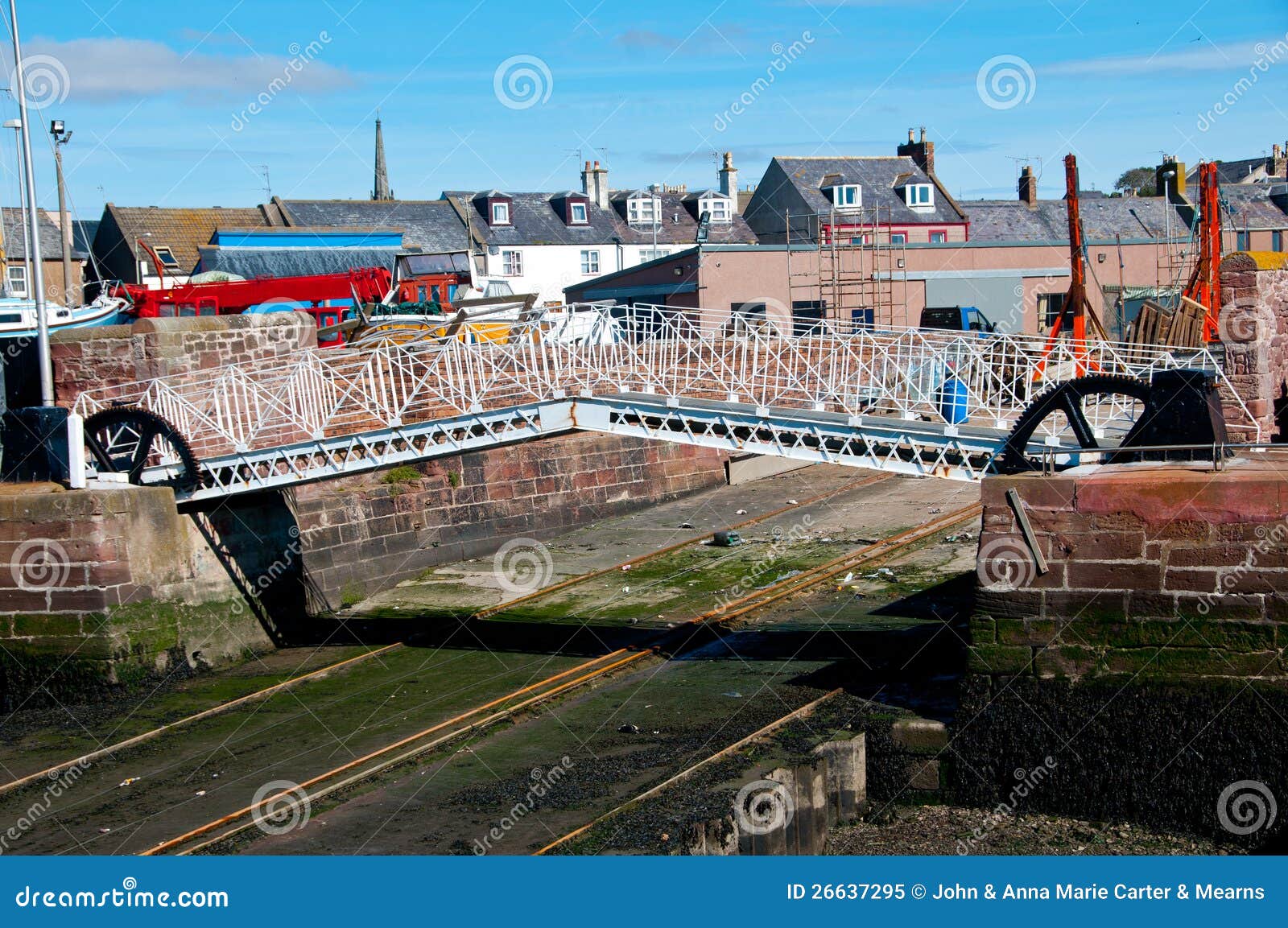The Mechanical Slipway And Drawbridge In The Outer Harbour Of Arbroath ...