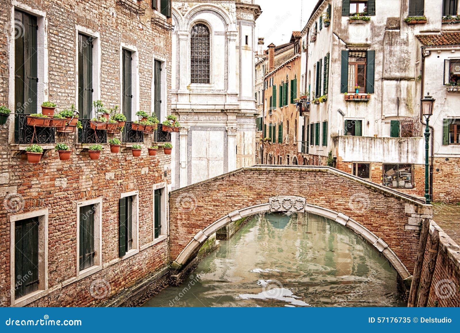 A Bridge Over a Small Canal, Venice Stock Image - Image of bridge ...