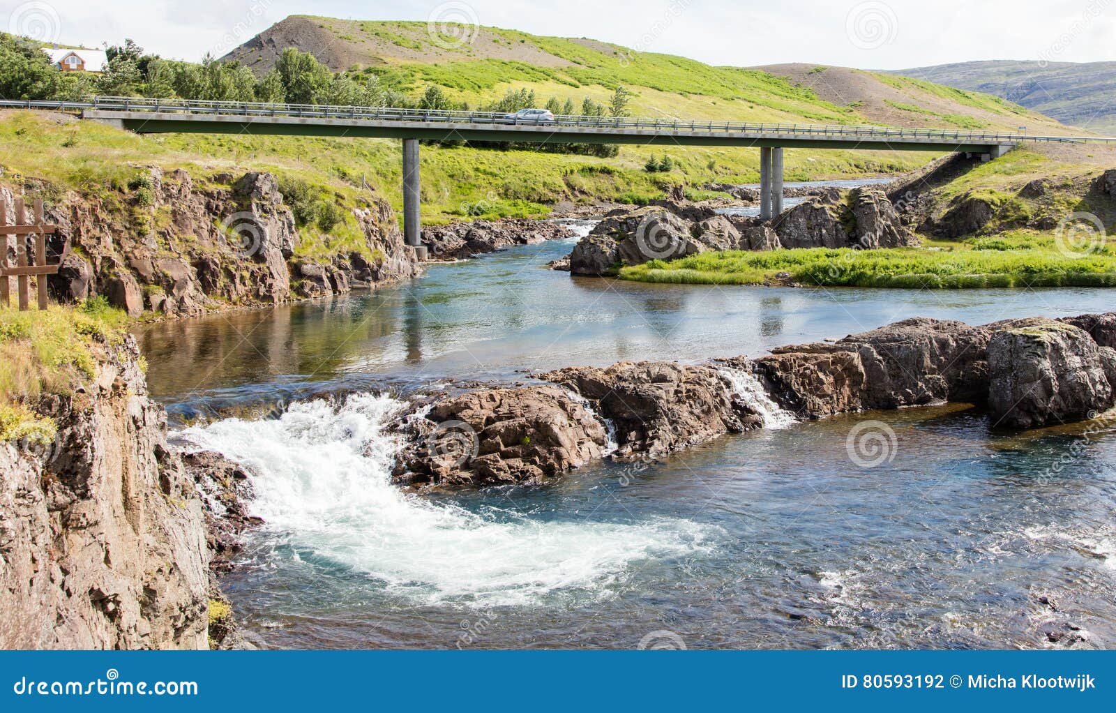 Bridge Over a Small River and the Car on it Stock Photo - Image of ...