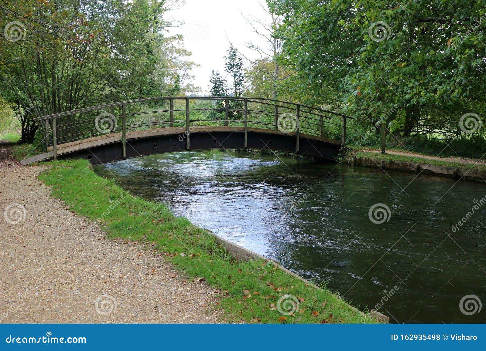 Bridge over a River stock photo. Image of tree, grass - 162935498