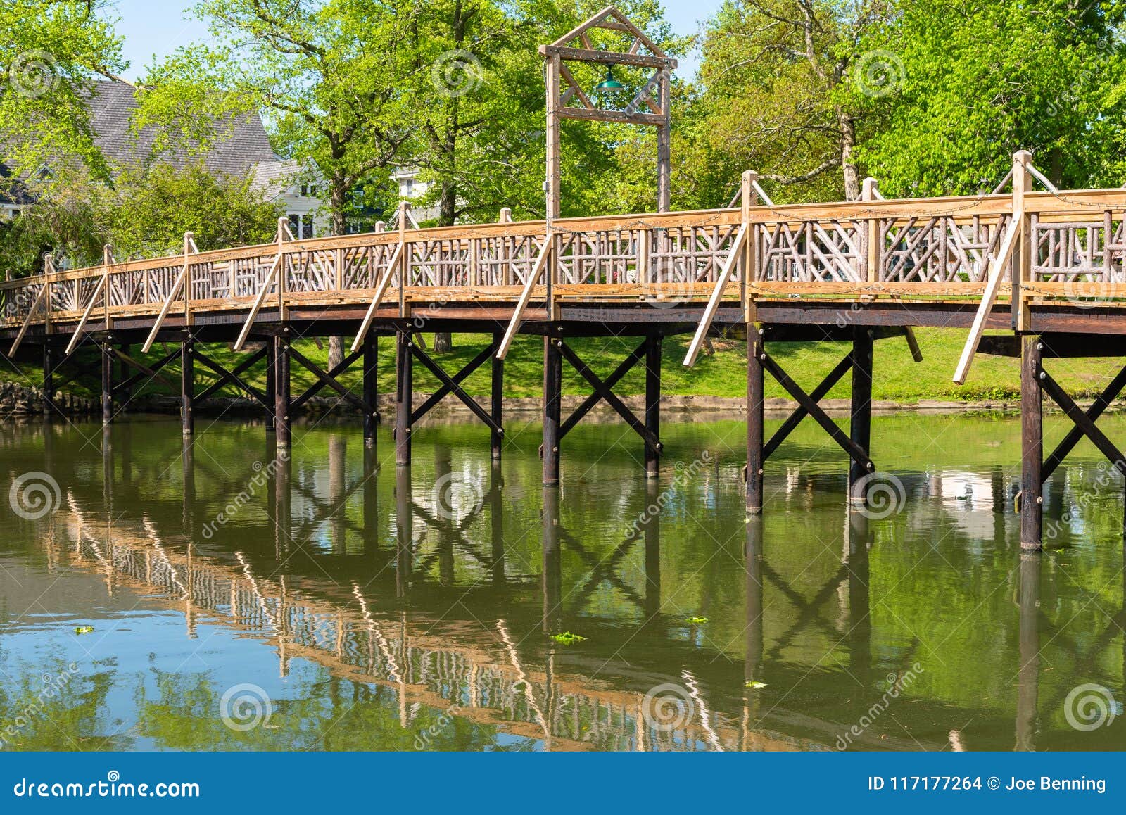A Bridge over Spring Lake stock photo. Image of spot - 117177264
