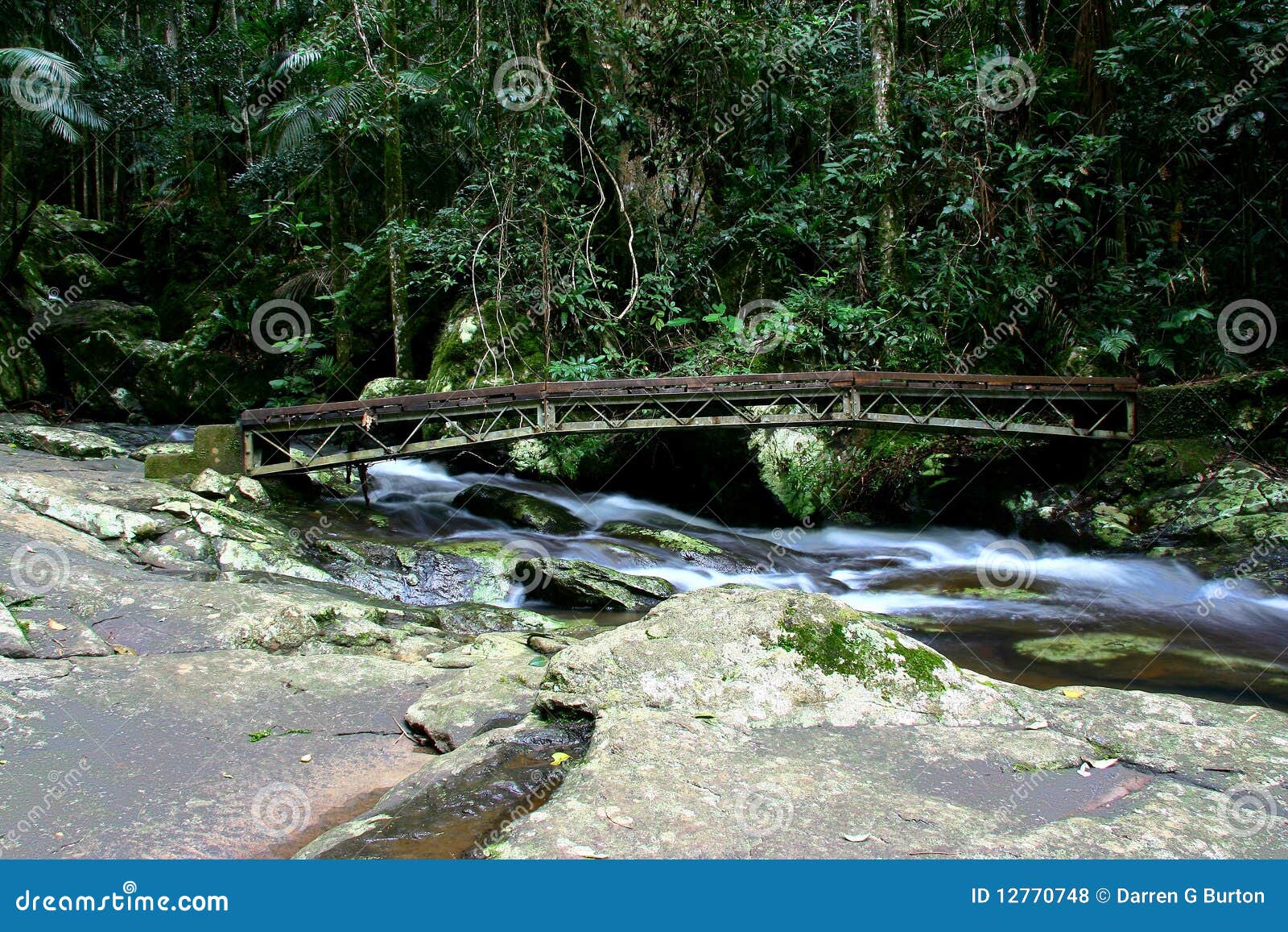 Bridge Over Stream 1 stock photo. Image of mountains - 12770748