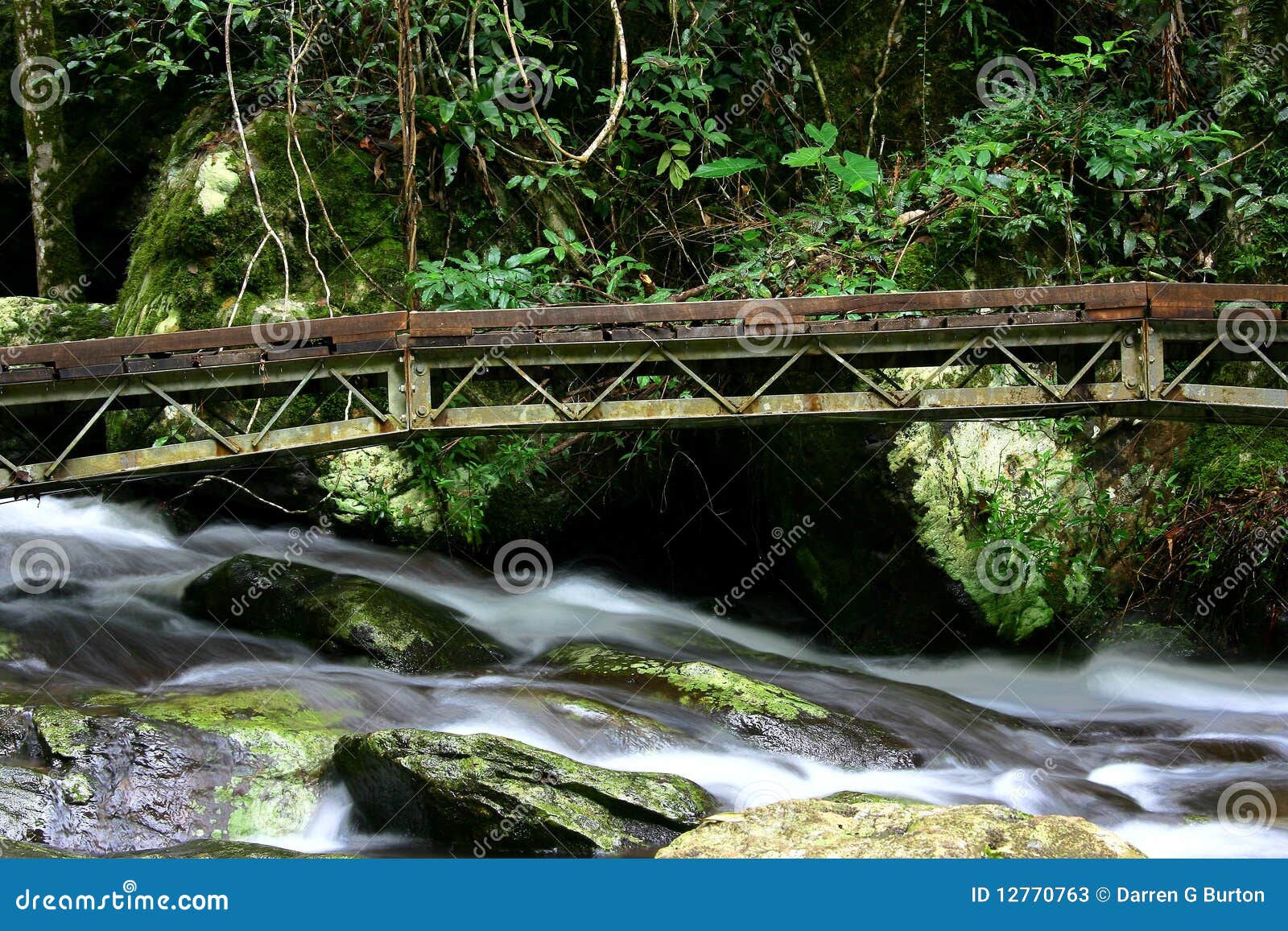 Bridge Over Stream 2 stock image. Image of soft, nature - 12770763