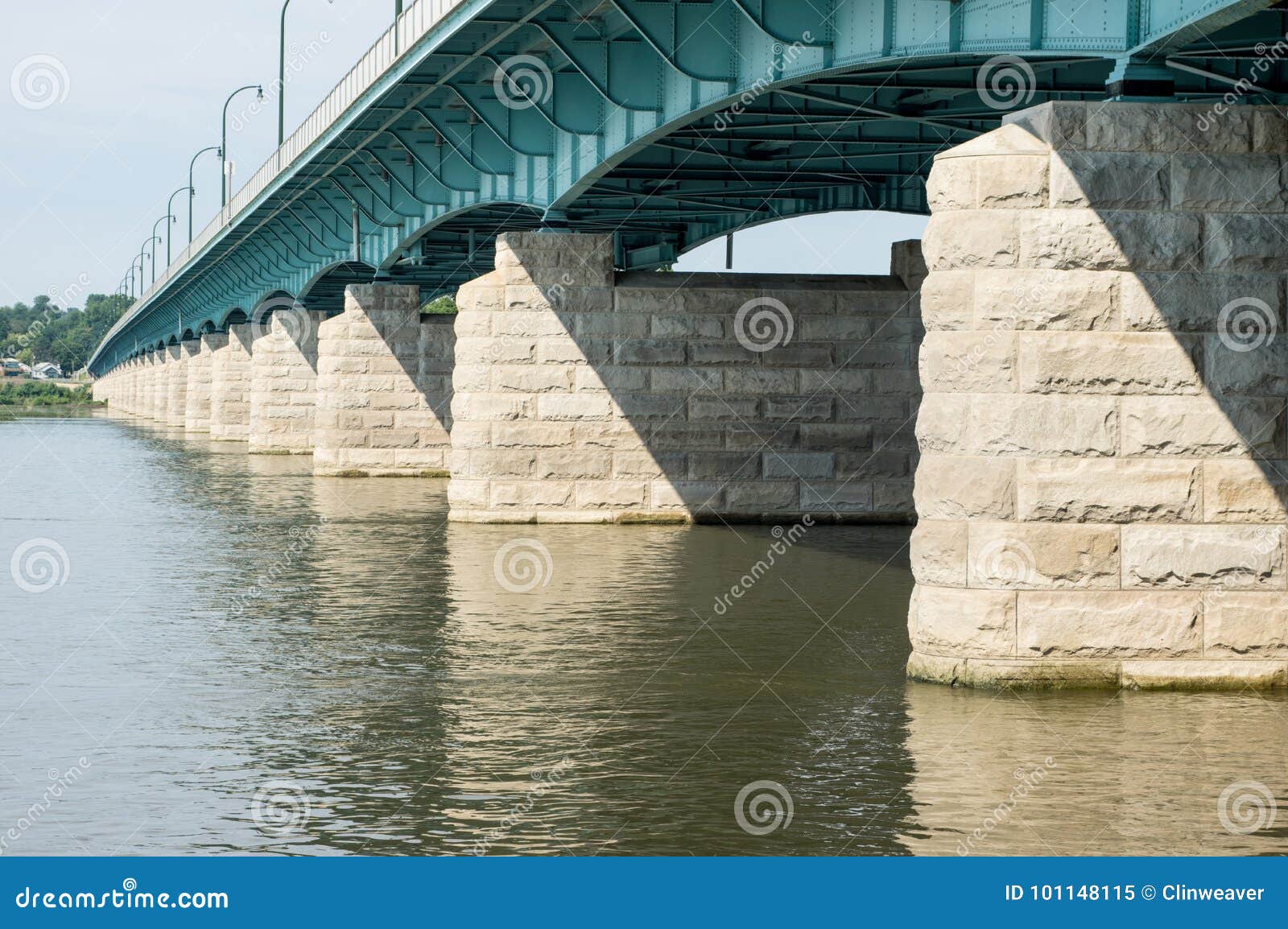 Stone Pillars of a Bridge stock image. Image of road - 101148115