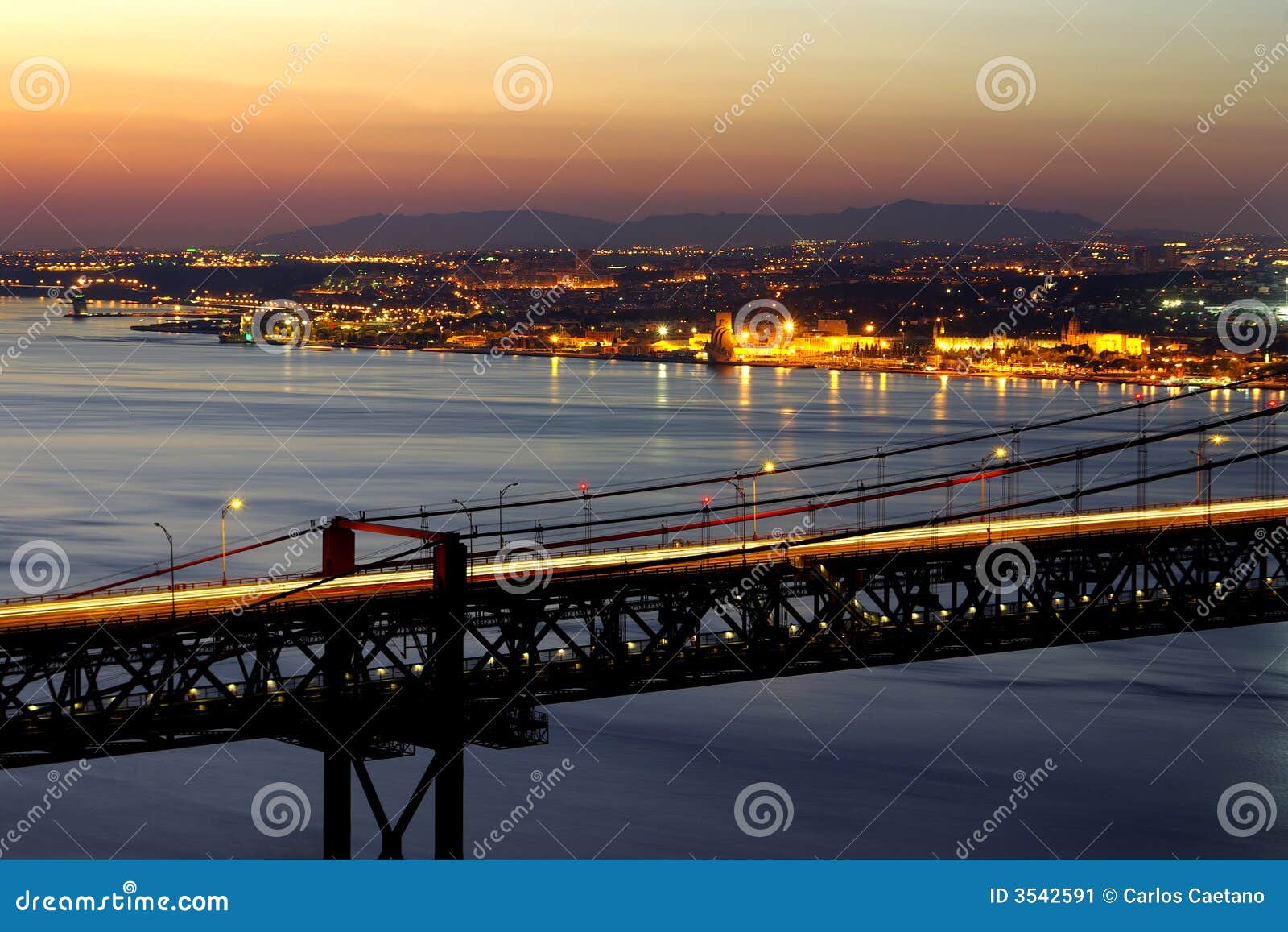 Bridge Over Tagus stock image. Image of attraction, architecture - 3542591