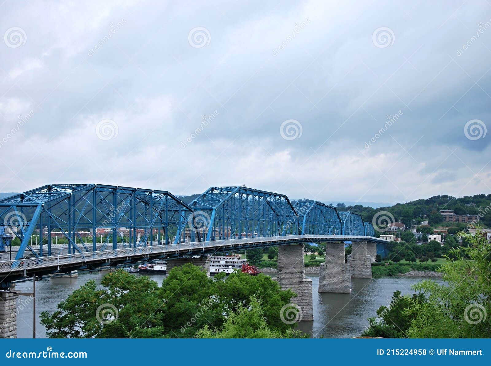 Bridge Over the Tennessee River, Chattanooga Stock Photo - Image of ...