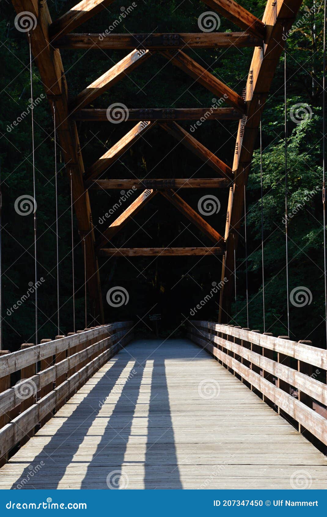 Bridge Over the Umpqua River in the Cascade Range, Oregon Stock Photo ...