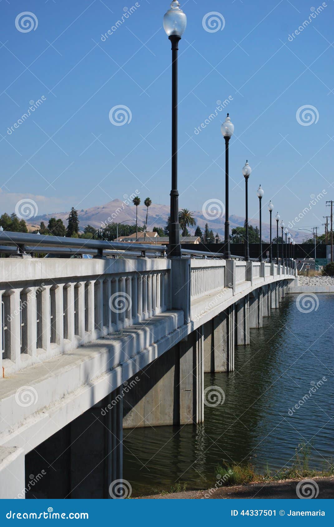 Bridge Over Water stock image. Image of lake, water, concrete - 44337501