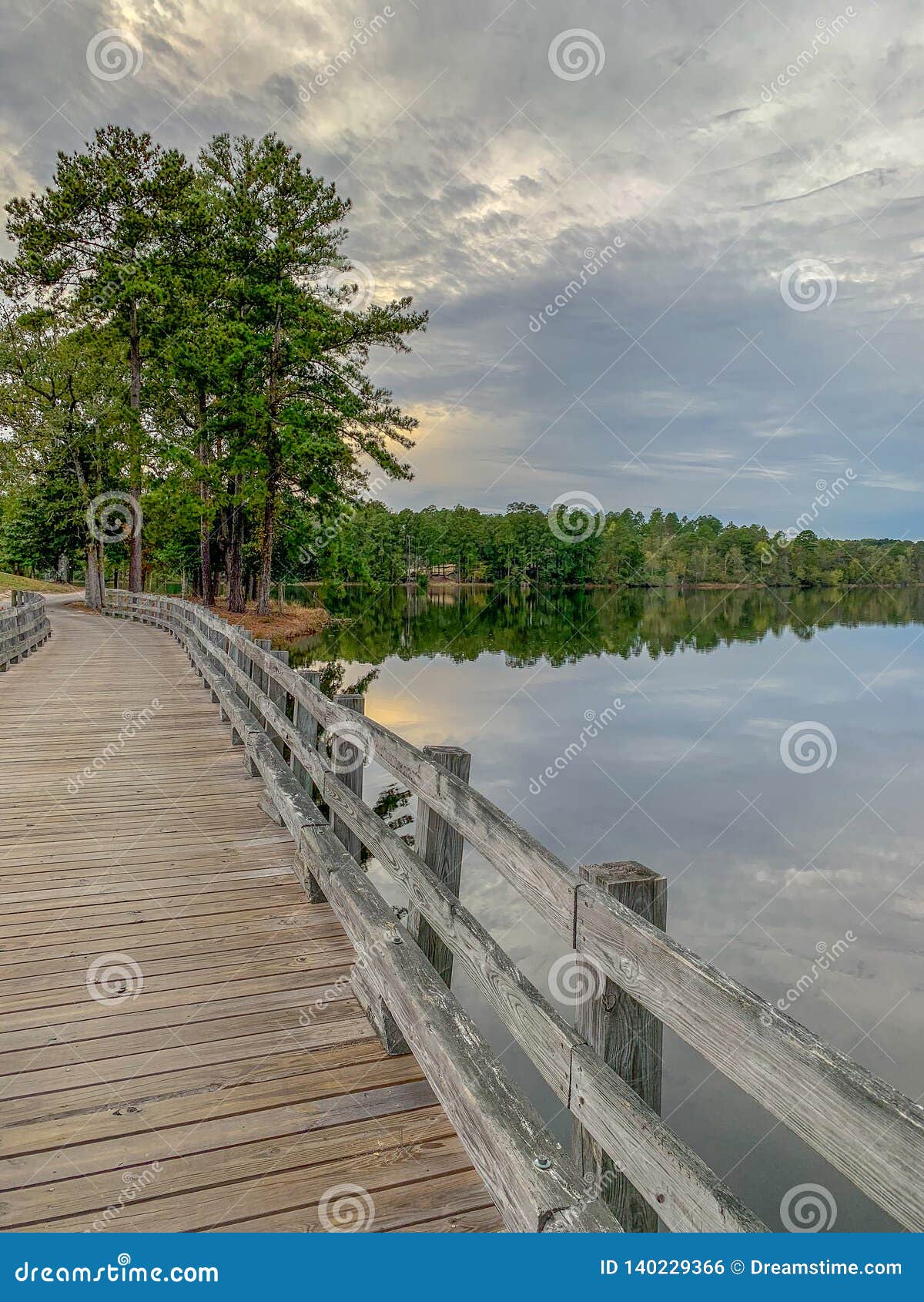 Bridge Over Water with Trees Amd Lake Stock Photo - Image of natural ...