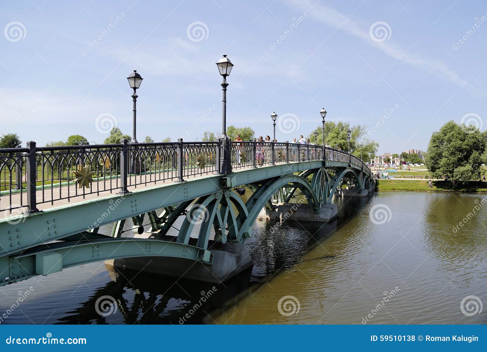 Bridge over water editorial stock photo. Image of bench - 59510138