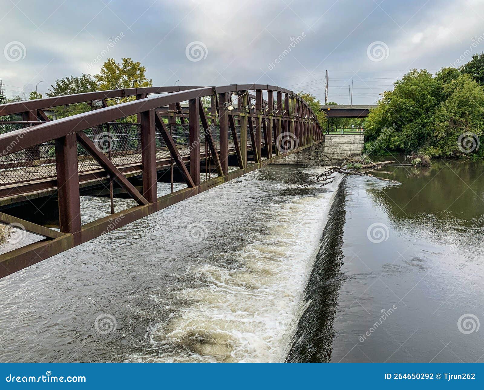 A Bridge Over a Waterfall in Rome, NY Stock Photo - Image of italy ...