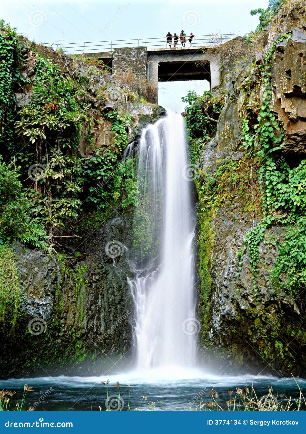 Bridge over waterfalls stock photo. Image of rapid, landmark - 3774134