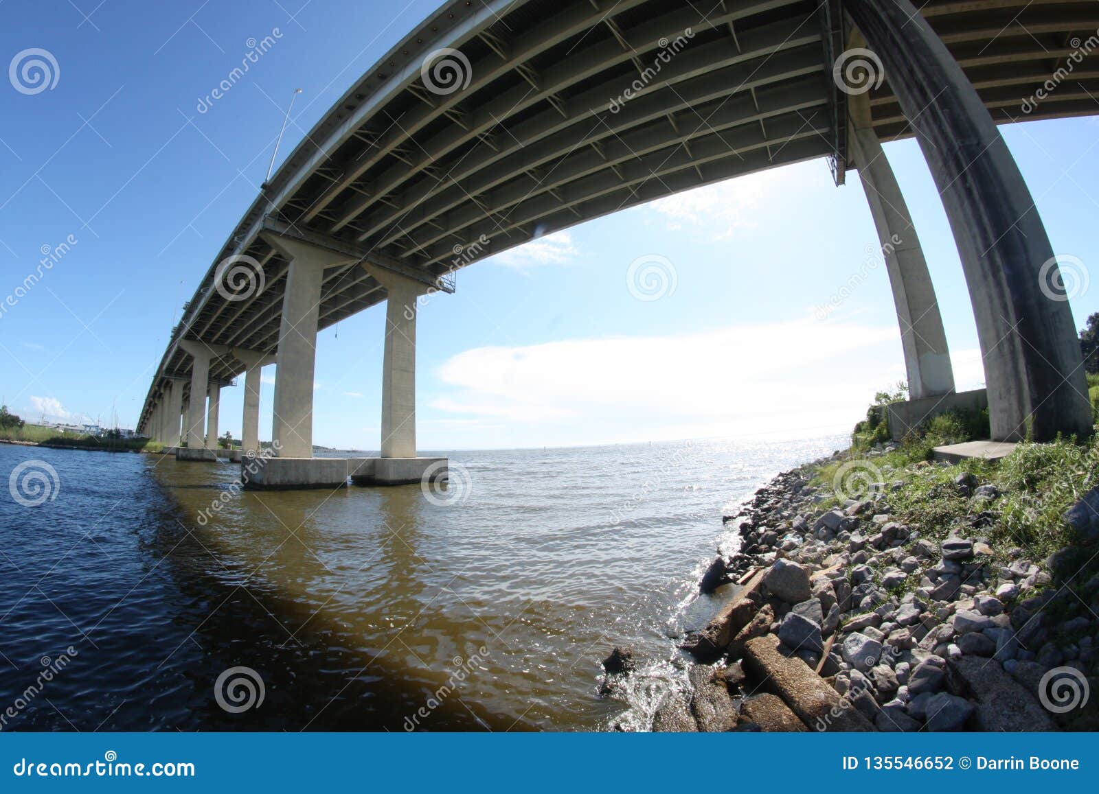 Bridge Over Waterway with Rocks Stock Photo - Image of detail, waterway ...