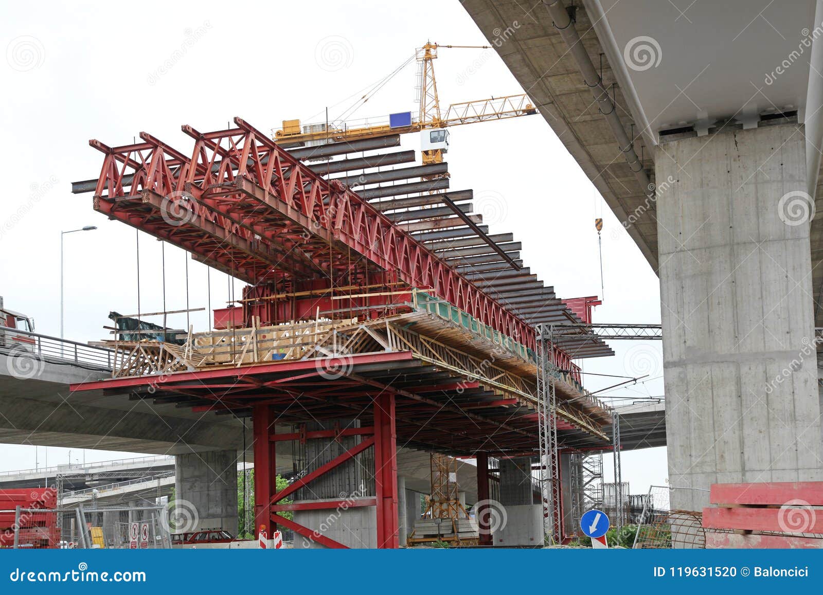 Bridge Overpass Construction Stock Photo - Image of form, metal: 119631520