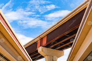 Bridge Overpass on Highway. Structural Overpass in Perspective ...
