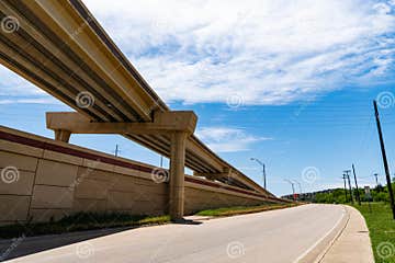 Bridge Overpass on Highway. Structural Overpass in Perspective ...