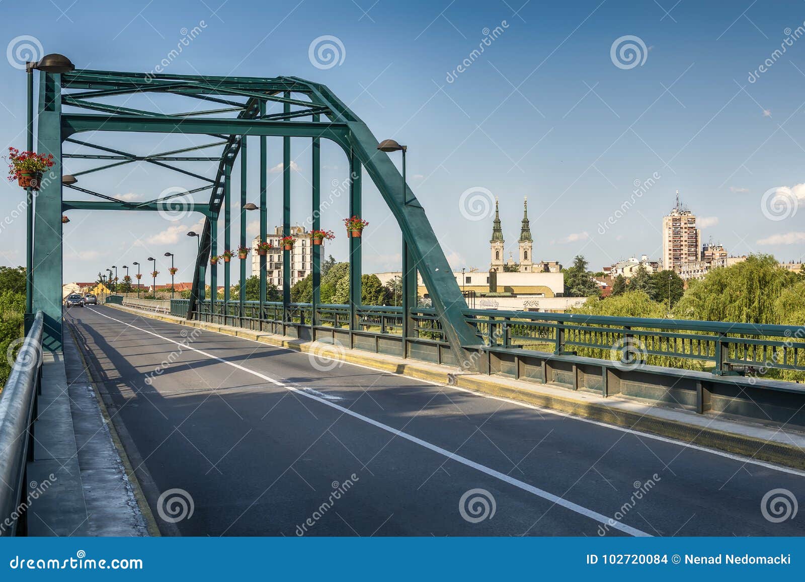 A Bridge in Pancevo Across the River Tamis. Stock Photo - Image of ...