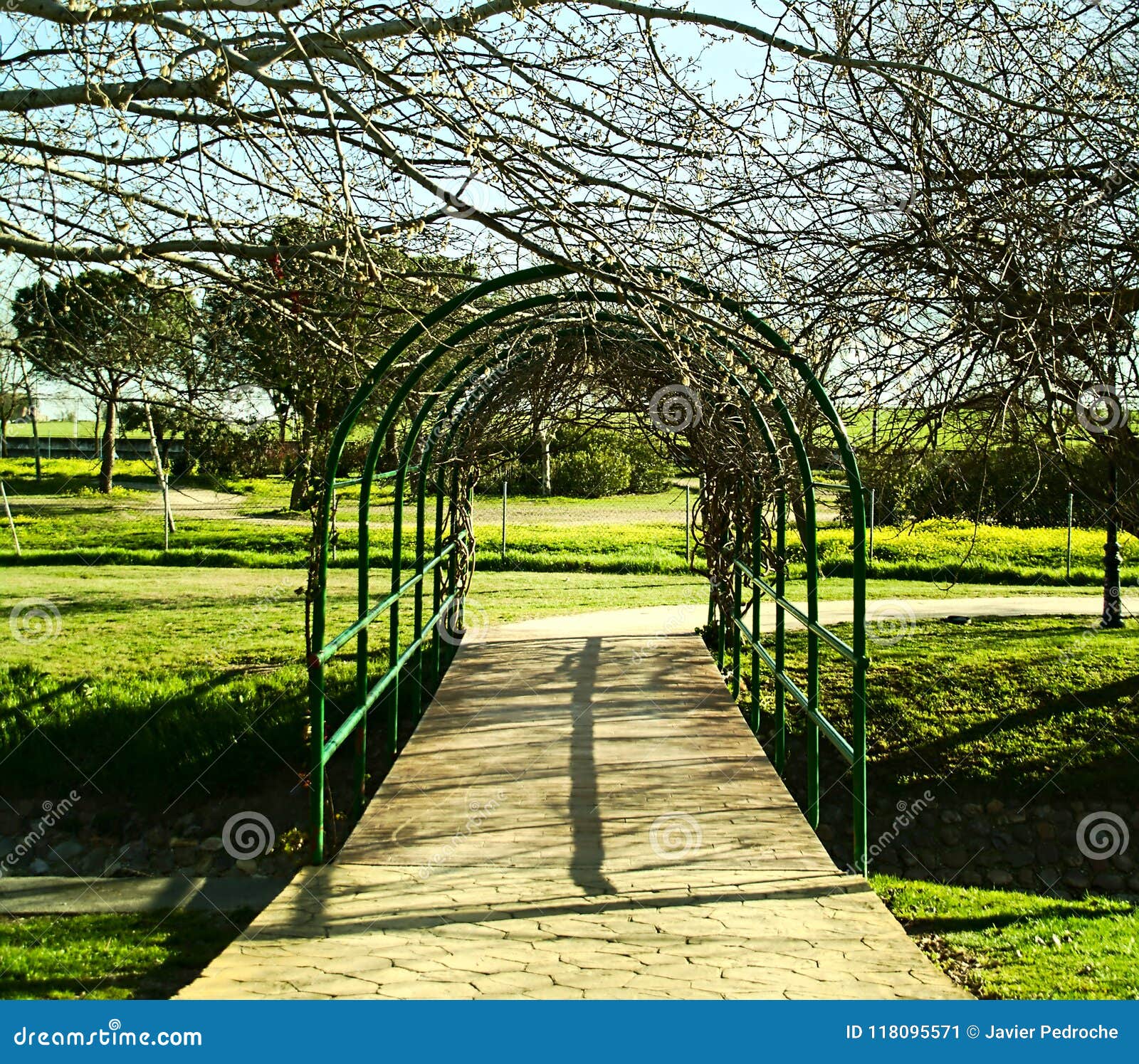 Bridge in the park stock image. Image of adventure, footbridge - 118095571