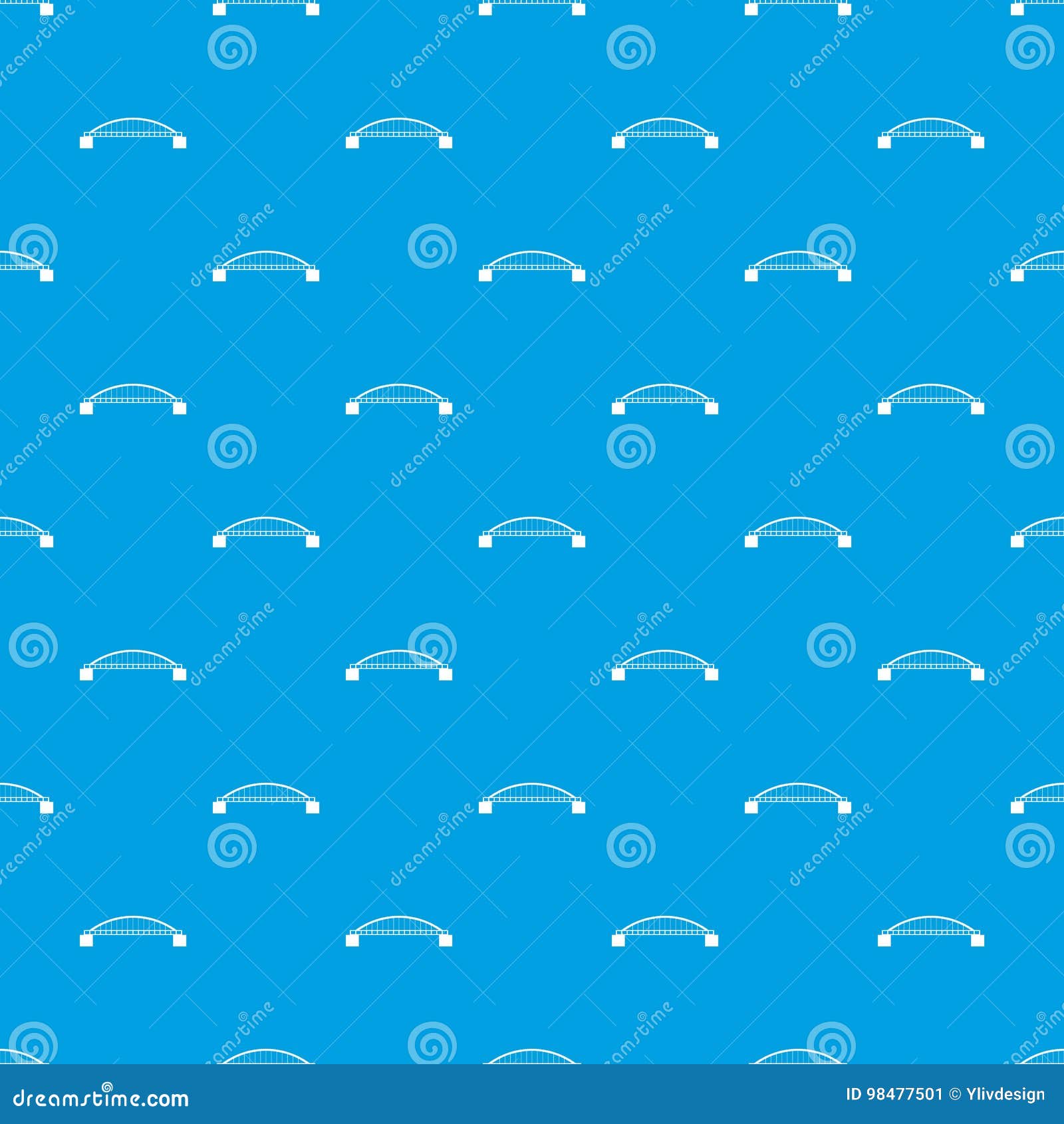 Bridge Pattern Seamless Blue Stock Vector - Illustration of connection ...