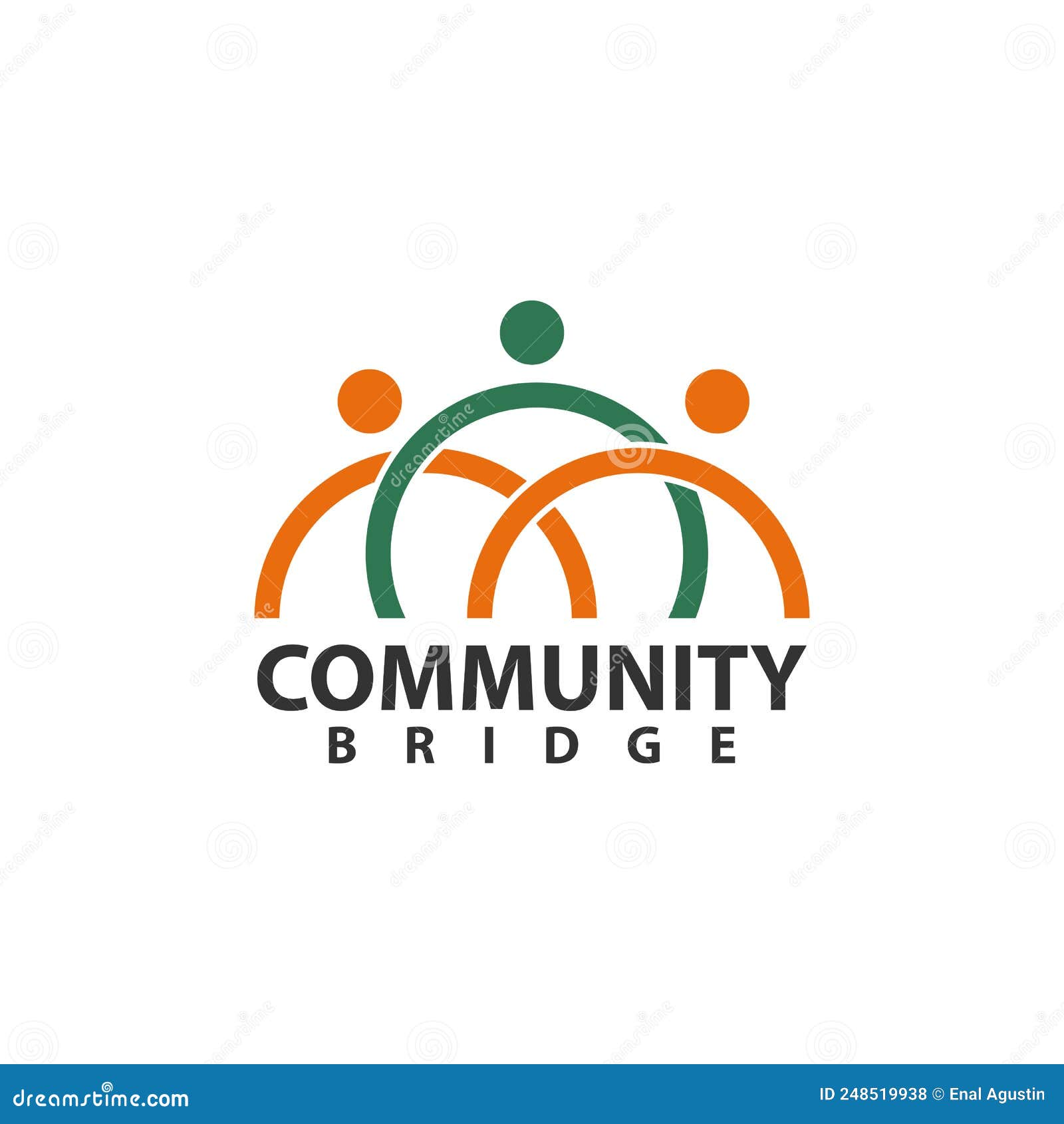 Bridge People Community Logo Design Stock Vector - Illustration of ...