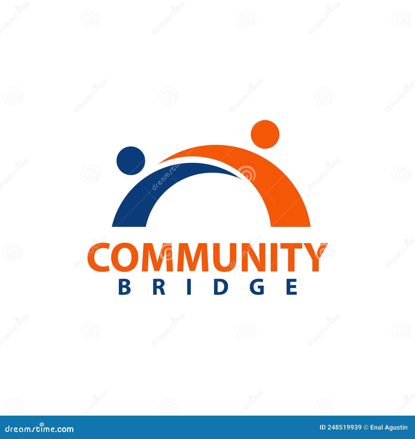 Bridge People Community Logo Design Stock Vector - Illustration of male ...