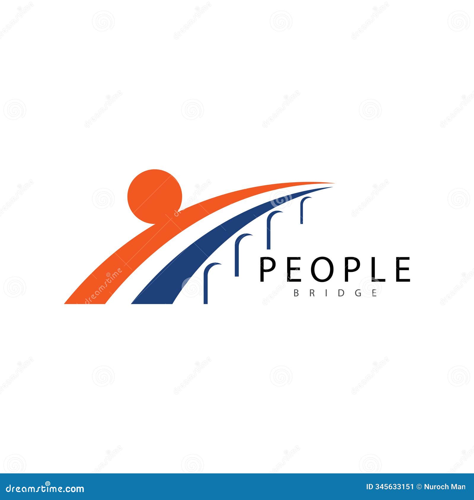 Bridge People Logo Icon Vector Illustration Stock Illustration ...