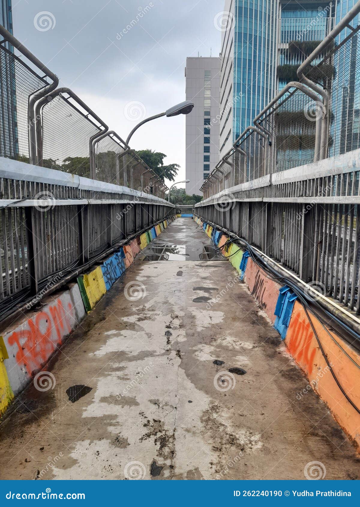 Bridge for People after Rainy Day Stock Photo - Image of infrastructure ...