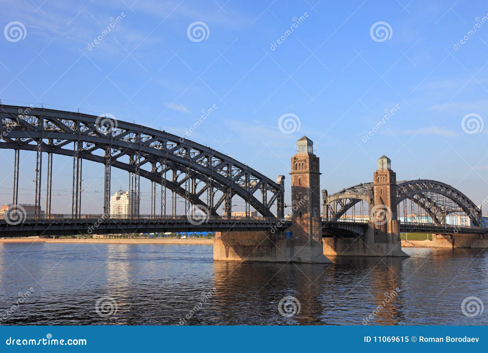 The Bridge of Peter the Great. Stock Image - Image of buildings, peter ...