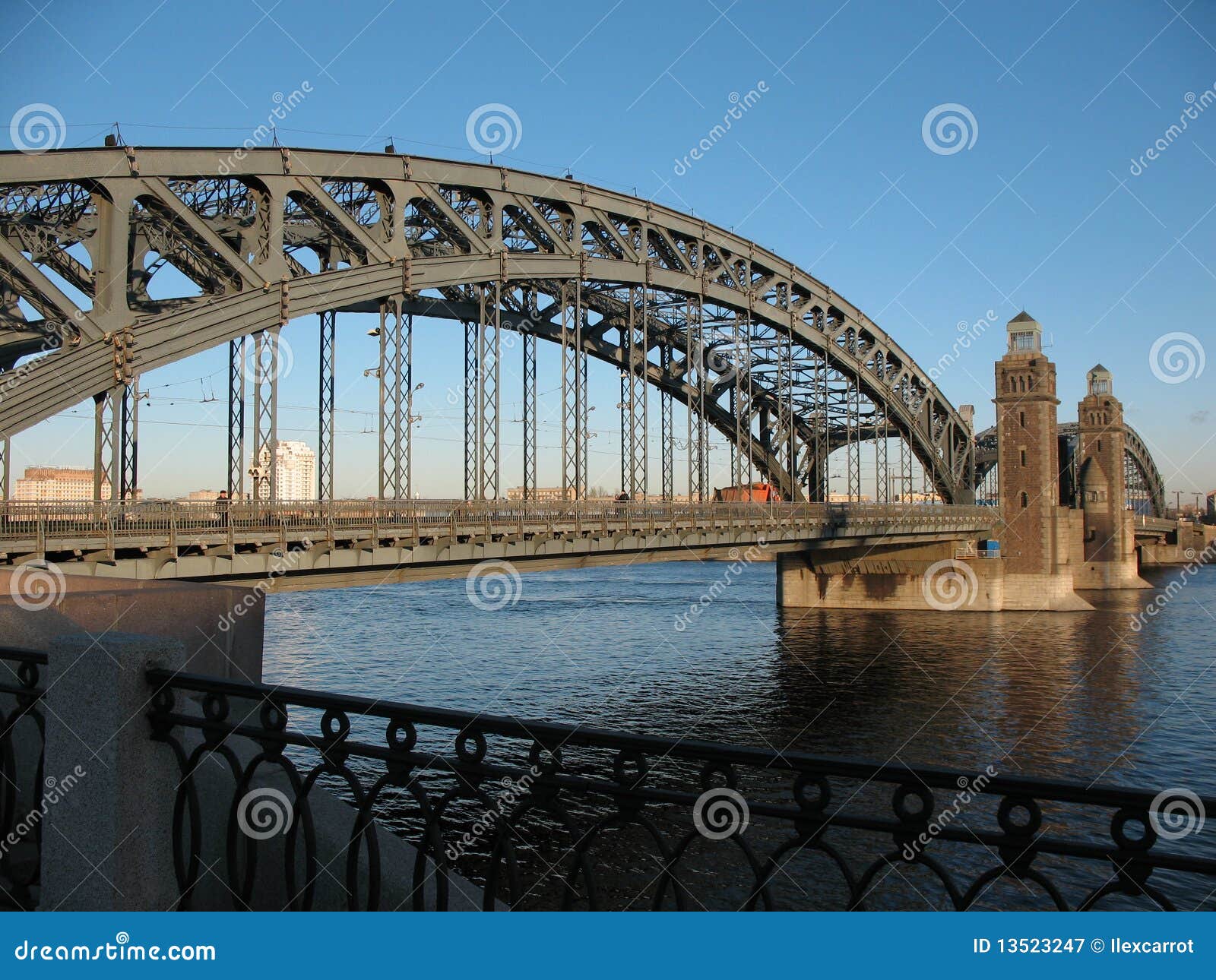 Bridge Peter the Great. stock image. Image of center - 13523247