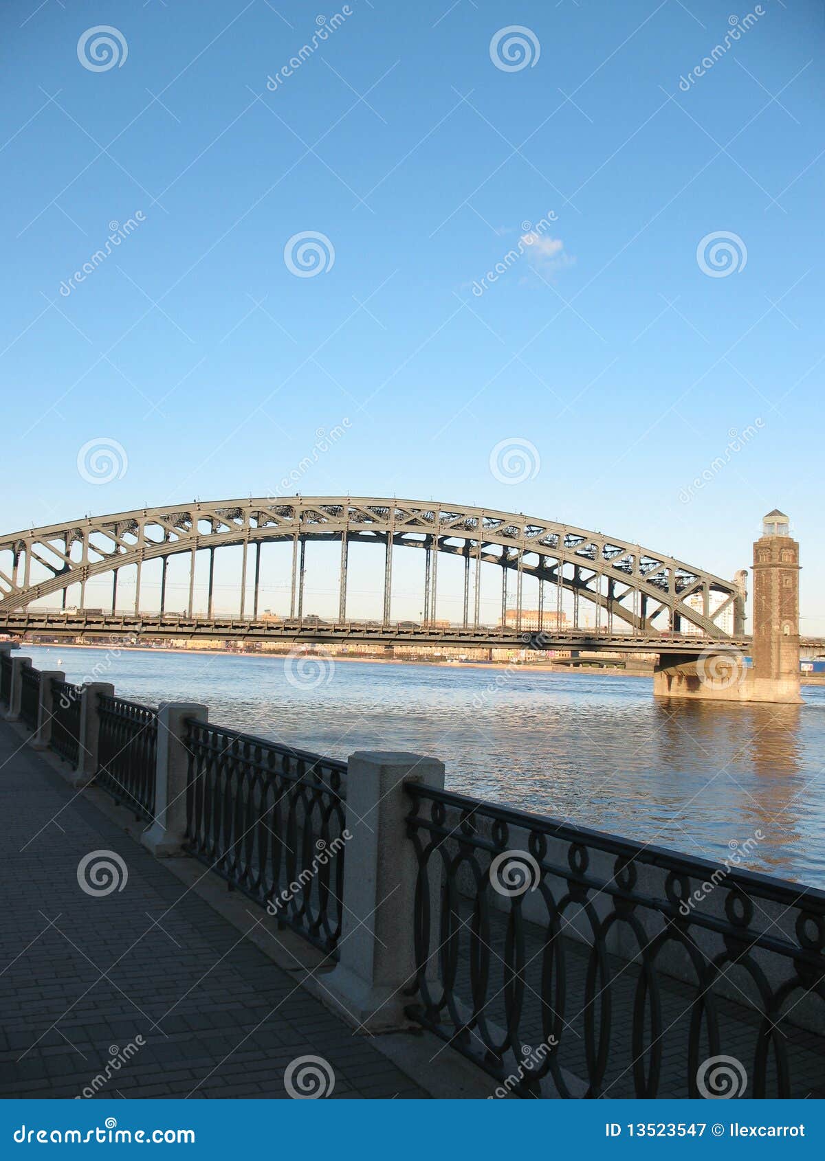 Bridge Peter the Great. stock image. Image of flight - 13523547