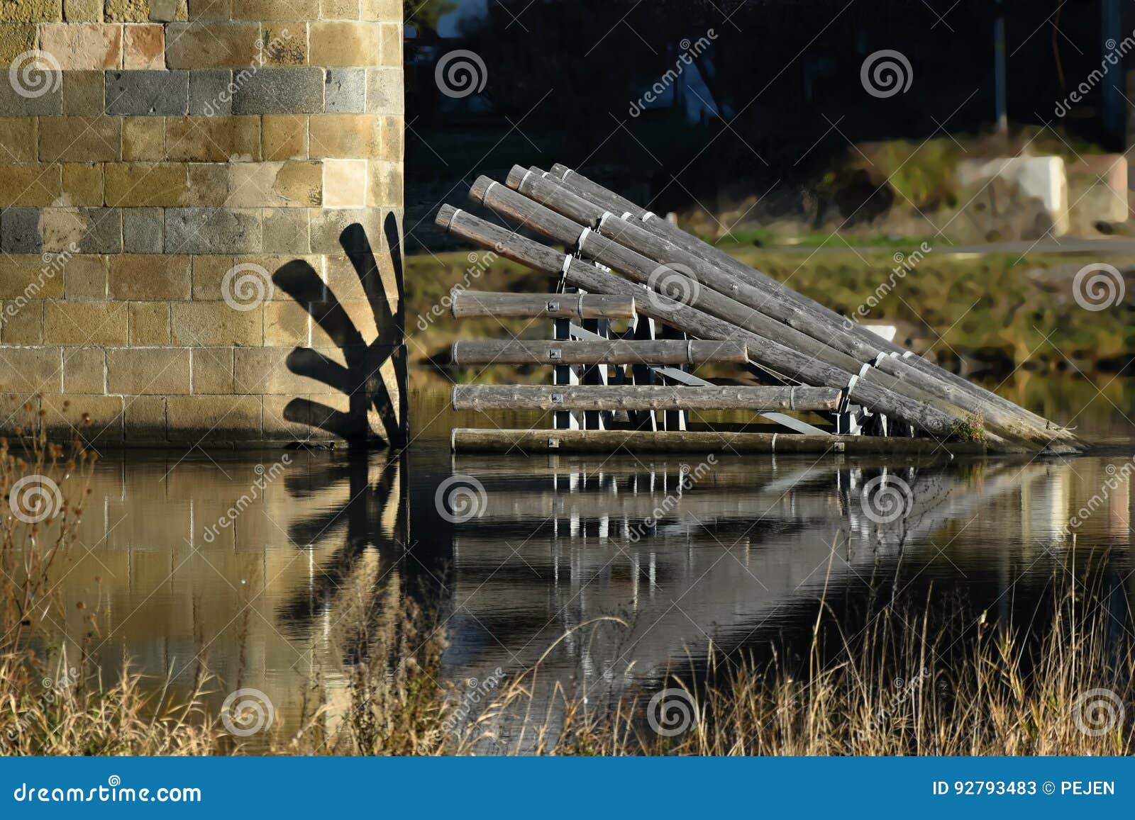 Bridge pillar stock image. Image of sunny, background - 92793483