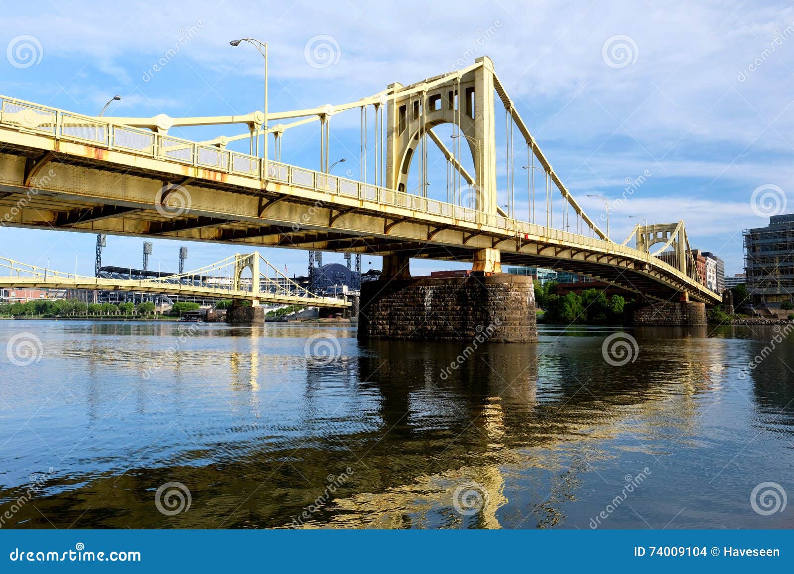 Bridge in Pittsburgh, Pennsylvania Stock Photo - Image of skyline ...