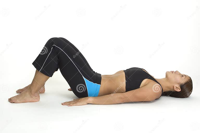Bridge Pose 1 stock image. Image of healthy, bridge, starting - 120679