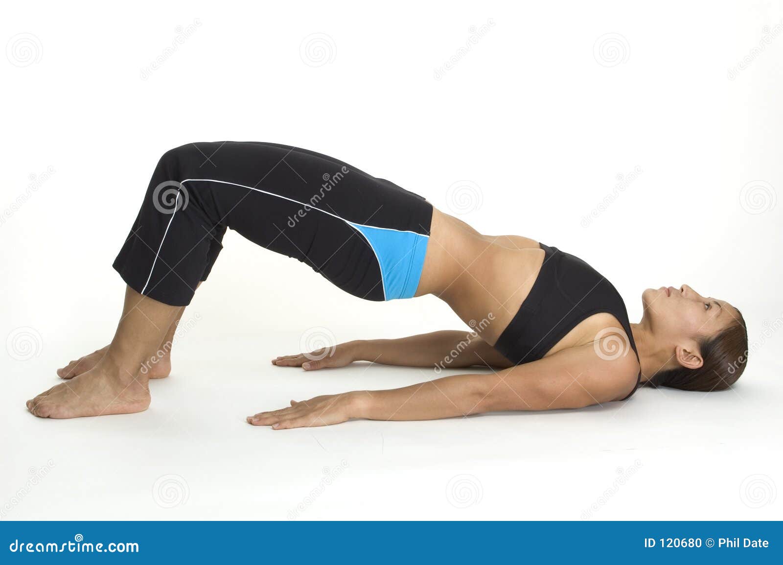 Bridge Pose 2 stock photo. Image of yoga, girl, white, isolated - 120680