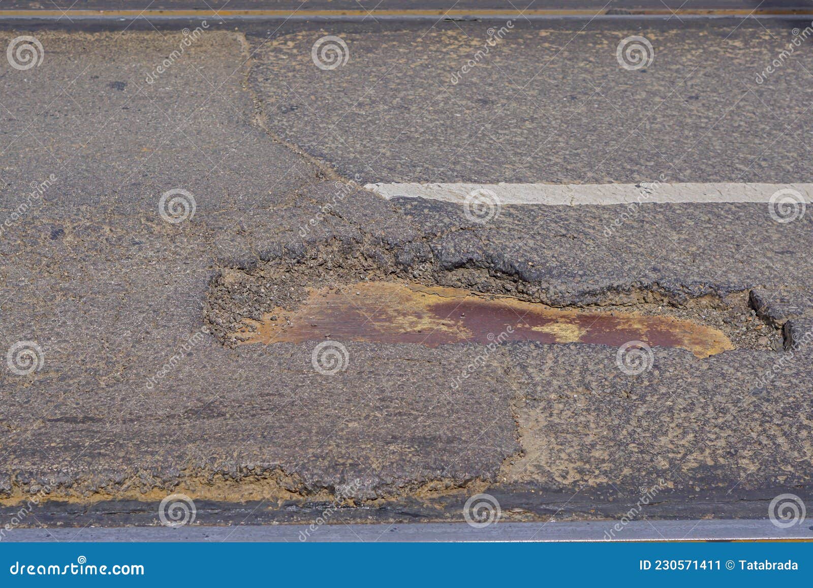 Bridge pothole stock image. Image of transport, damaged - 230571411