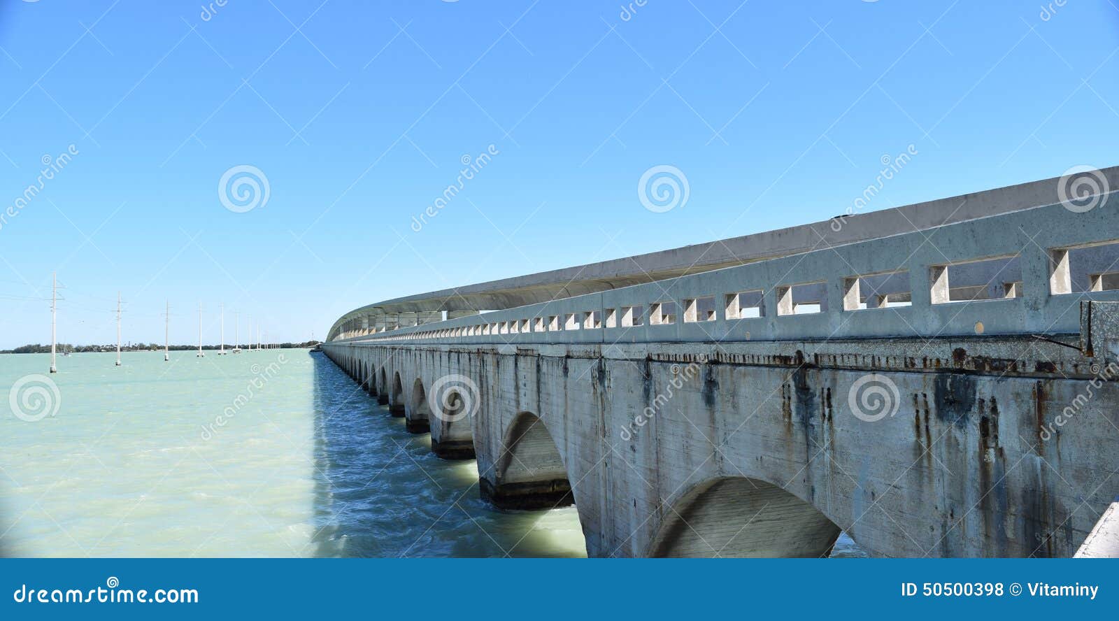 Bridge and power poles stock photo. Image of ramp, lonely - 50500398