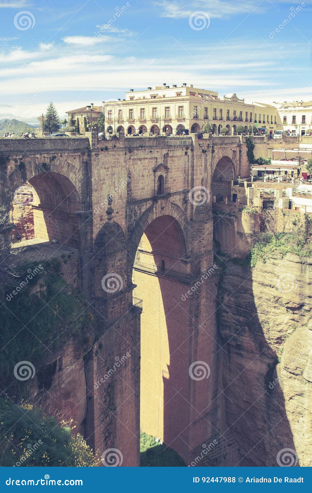 Bridge Puente Nuevo in Rondo Stock Photo - Image of fortress, europe ...