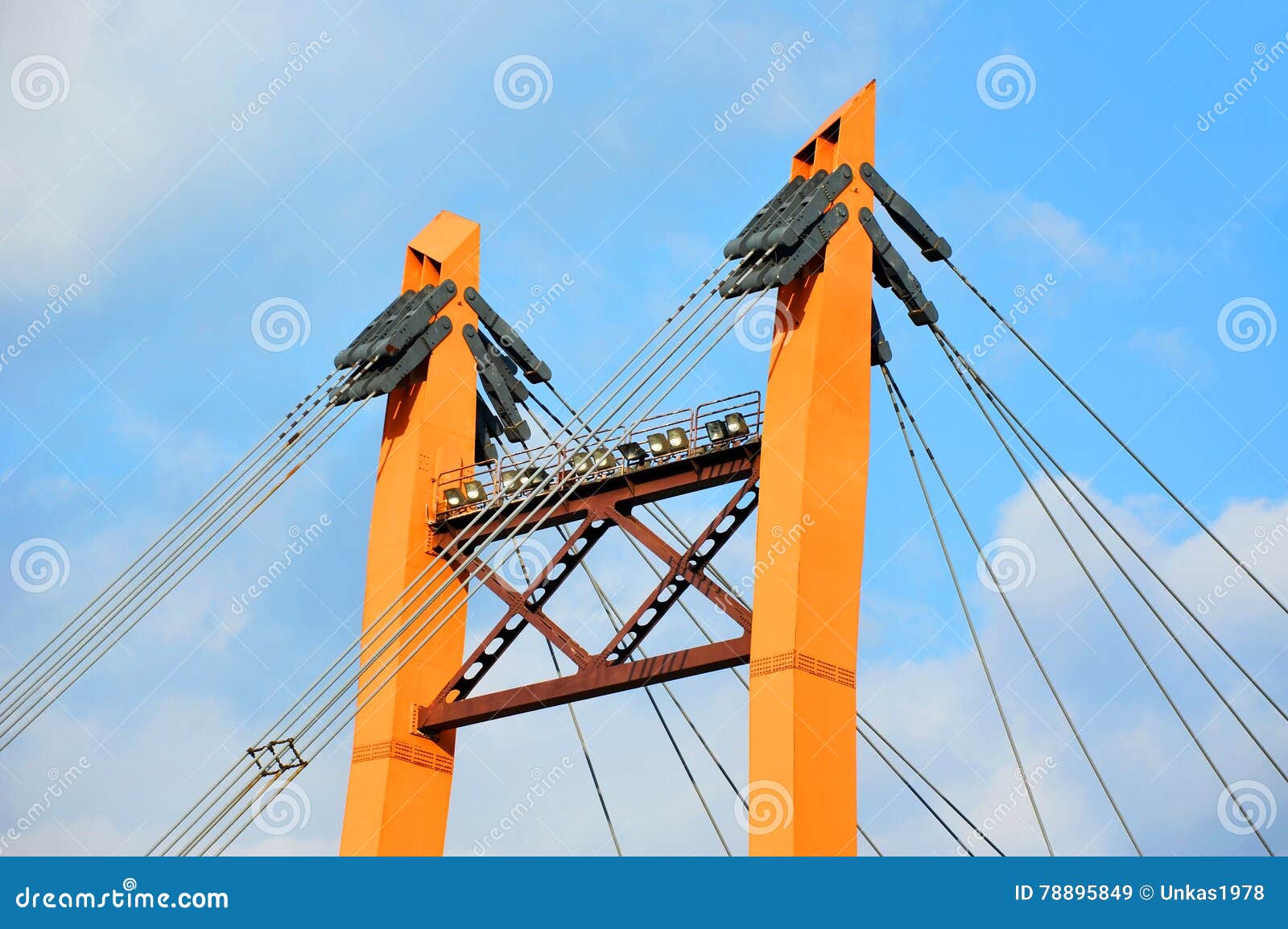 Bridge pylon stock image. Image of metal, construction - 78895849
