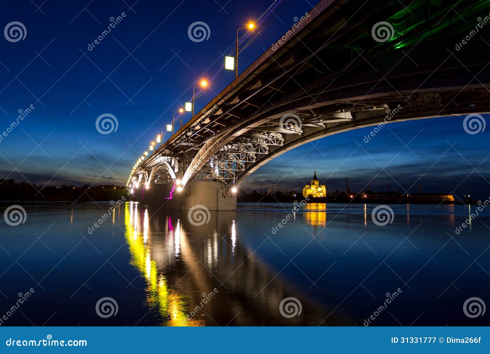 Bridge at a quiet night stock image. Image of nevski - 31331777