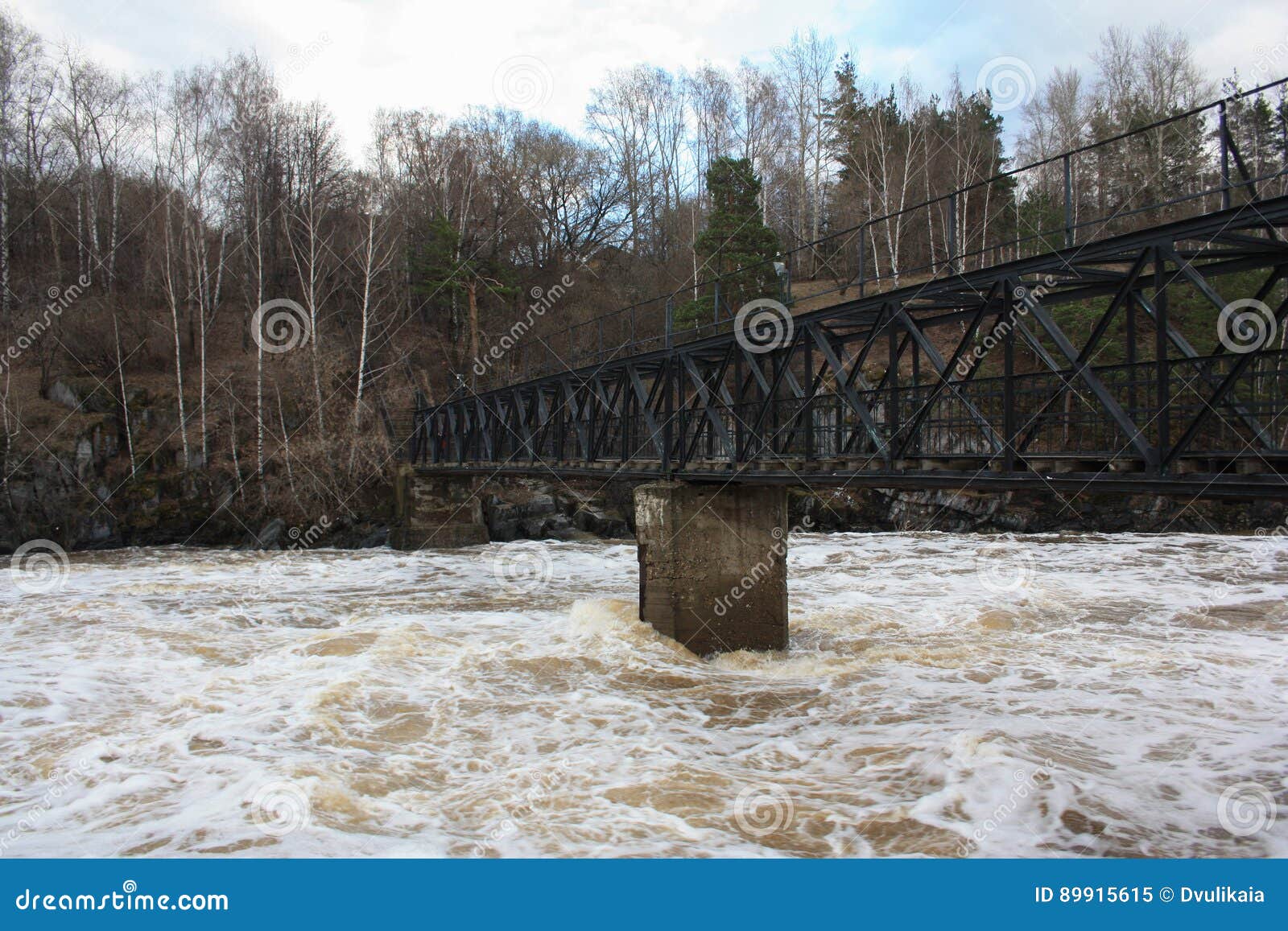 RAGING RIVER AND WATERFALL, GLACIER NATIONAL PARK Stock Photography ...