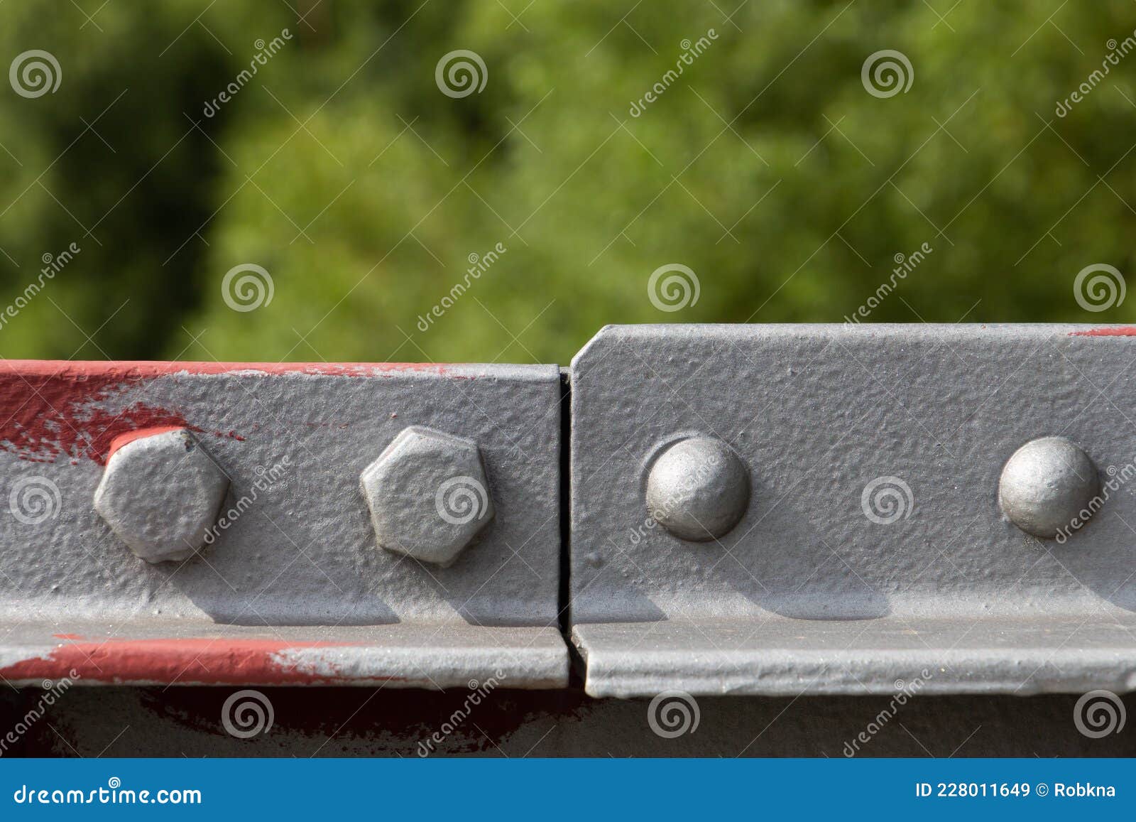 Bridge Railing Connected with Bolt, Nut and Rivet Painted with Primer ...