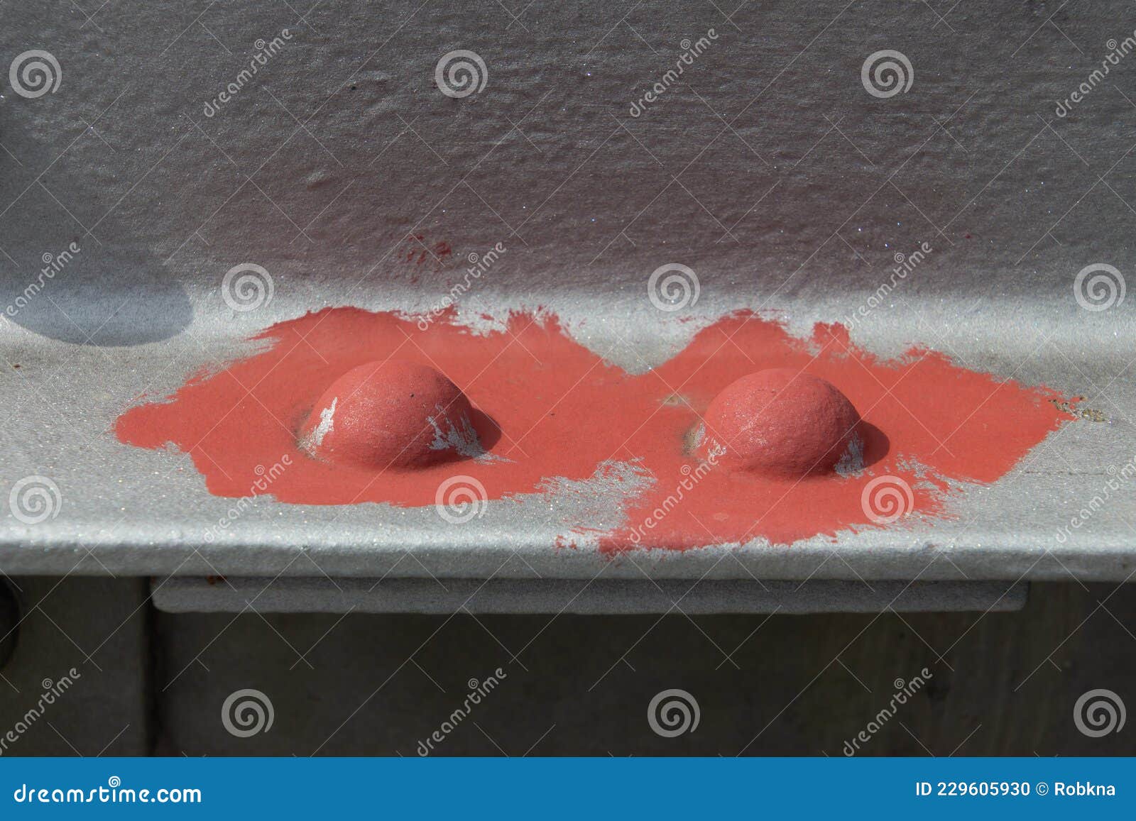 Bridge Railing Connected with Bolt, Nut and Rivet Painted with Primer ...