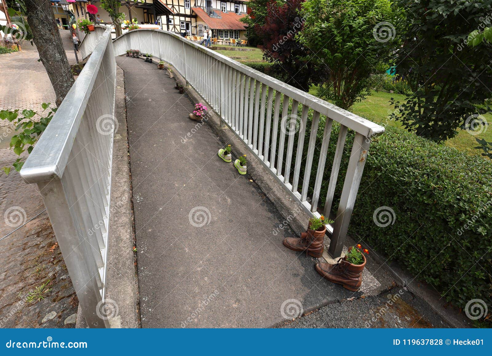 Bridge Railing at the Footpath Editorial Stock Photo - Image of ...