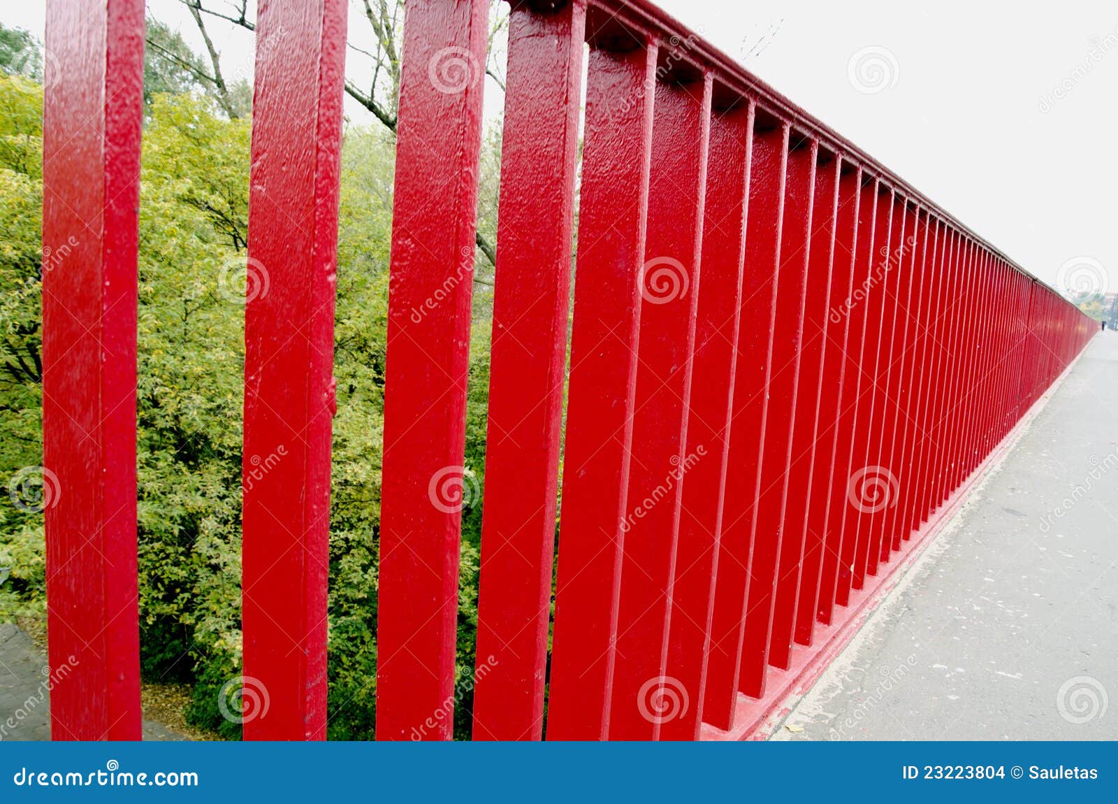 Bridge Railing Painted Red Background Closeup Stock Photo - Image of ...