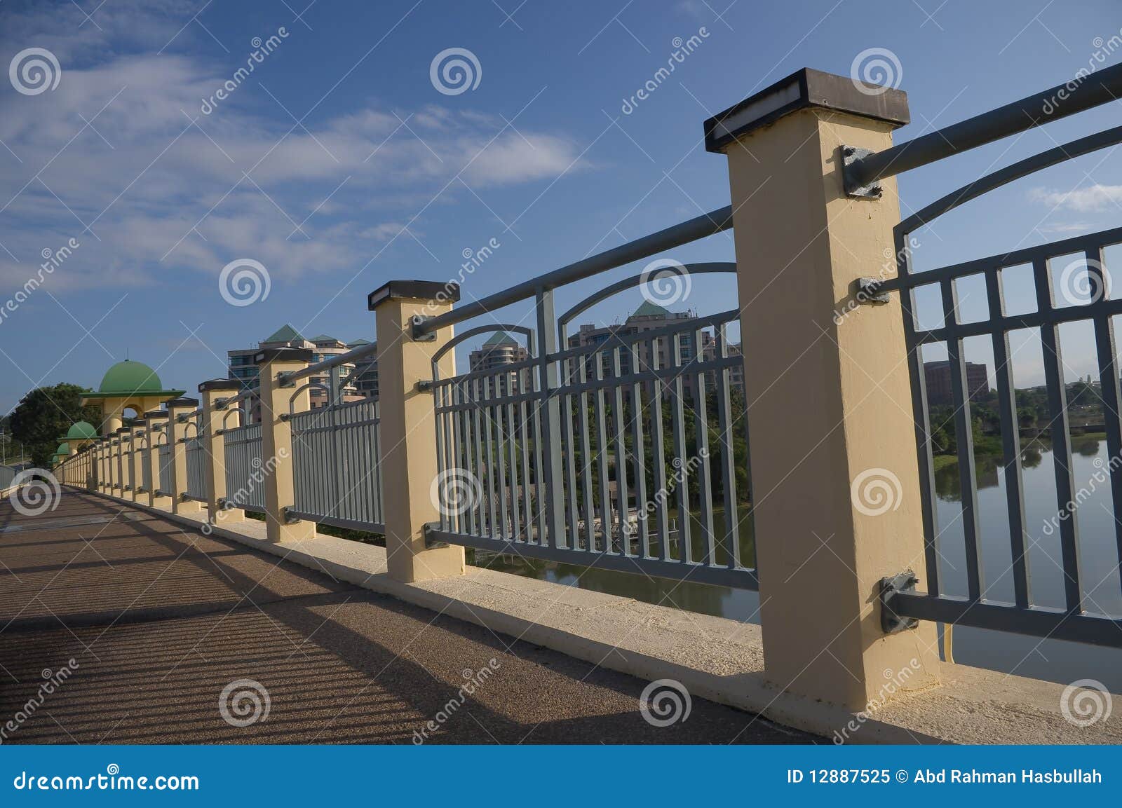 Bridge Railing Perspective stock image. Image of grille - 12887525