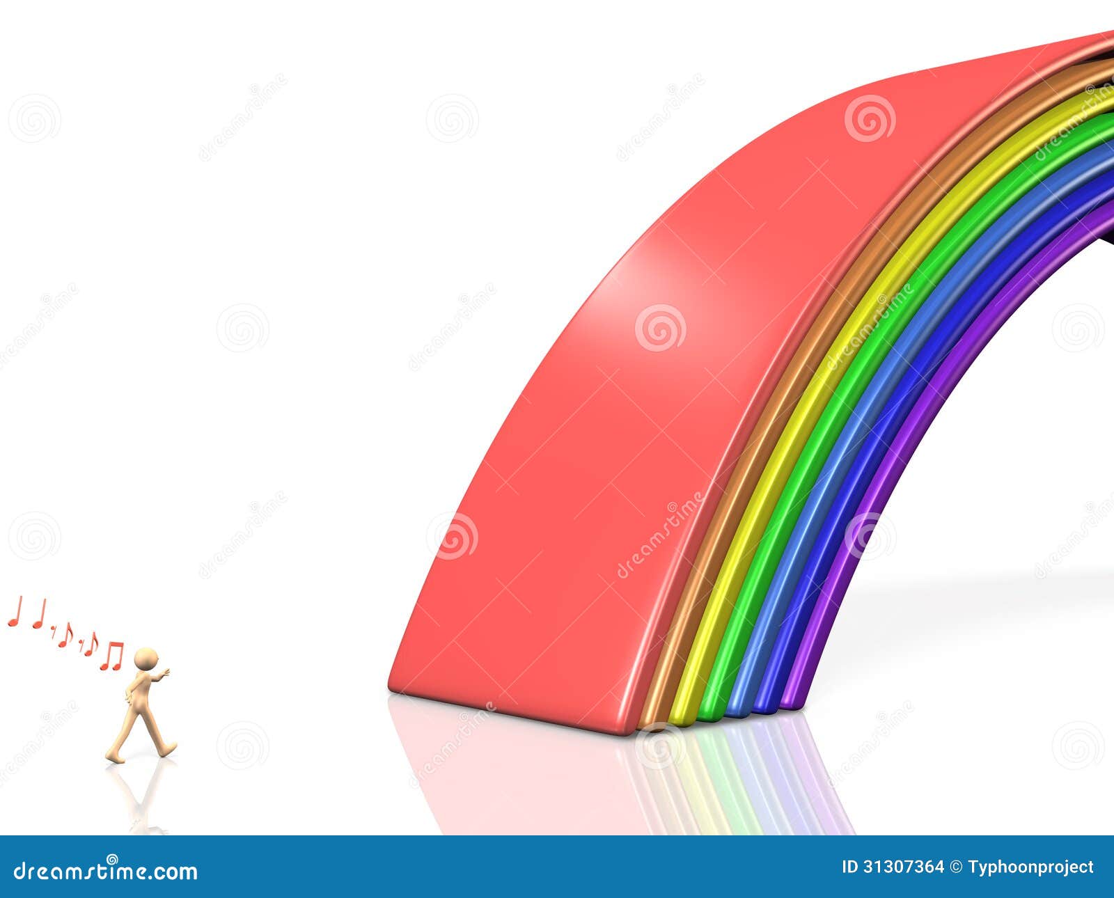Bridge of rainbow stock illustration. Illustration of white - 31307364