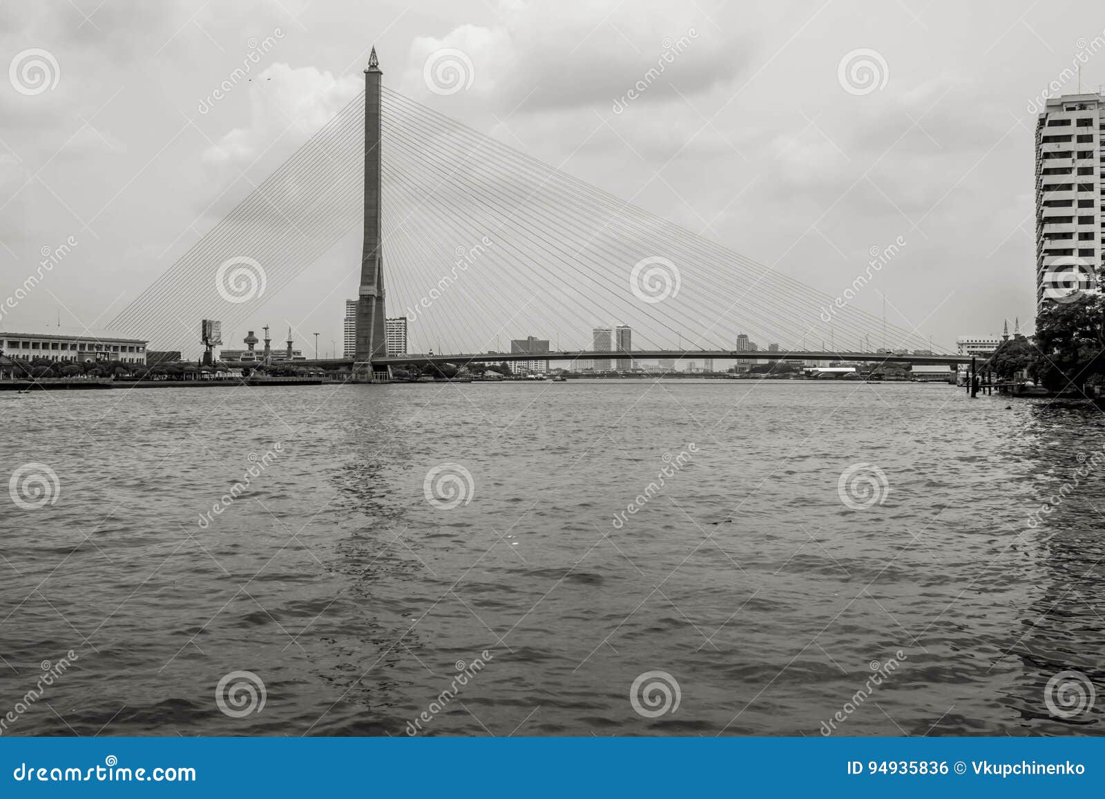 Bridge Rama IX stock photo. Image of travel, landmark - 94935836