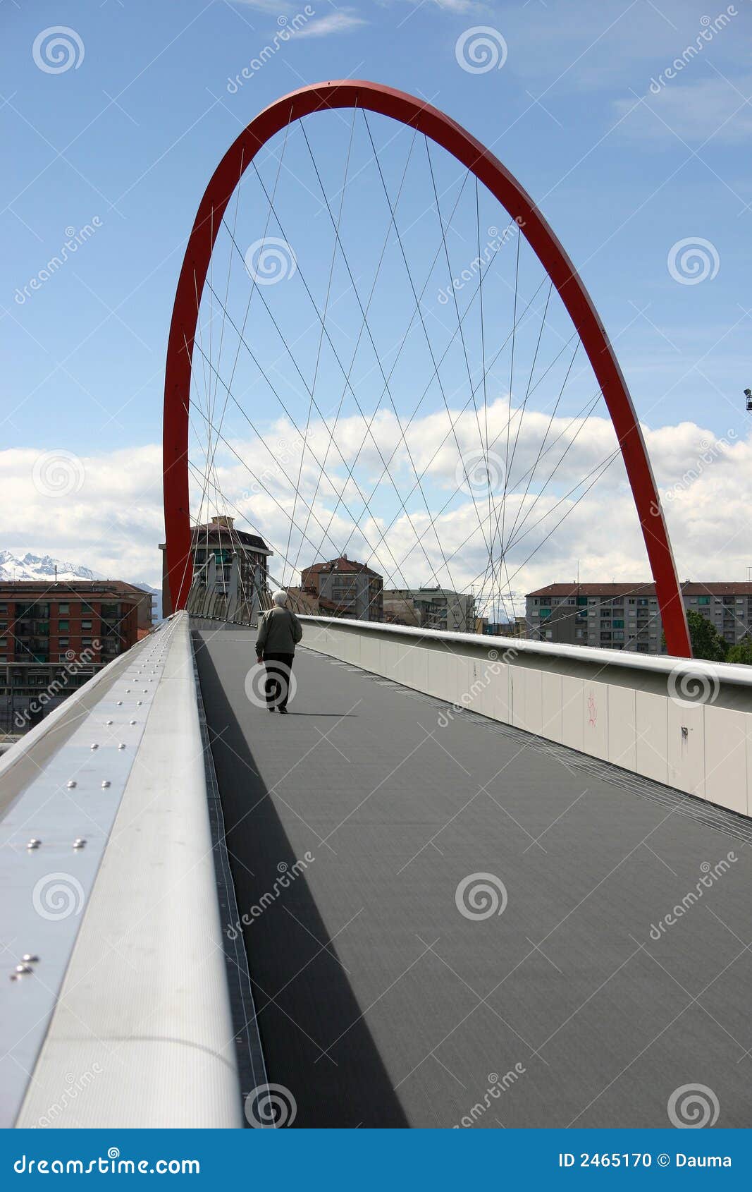 Bridge with red arch stock photo. Image of gateway, large - 2465170