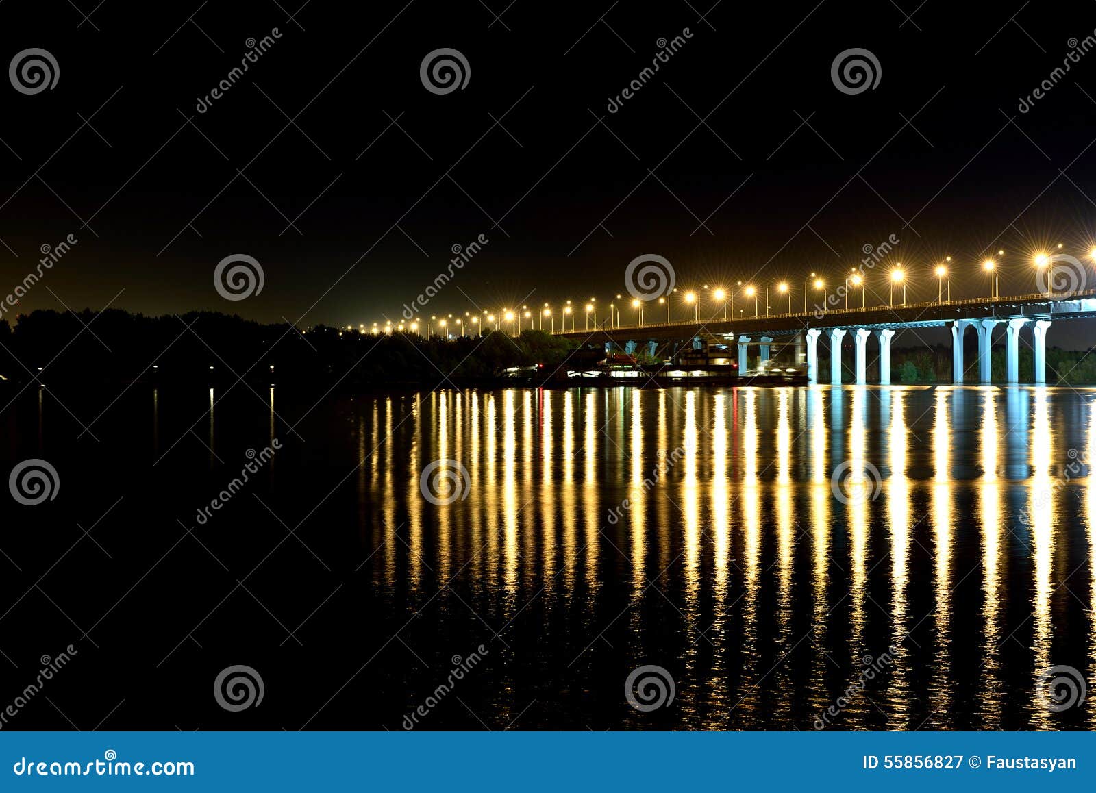 Bridge with Red Arch in Night Light Stock Image - Image of arch, river ...