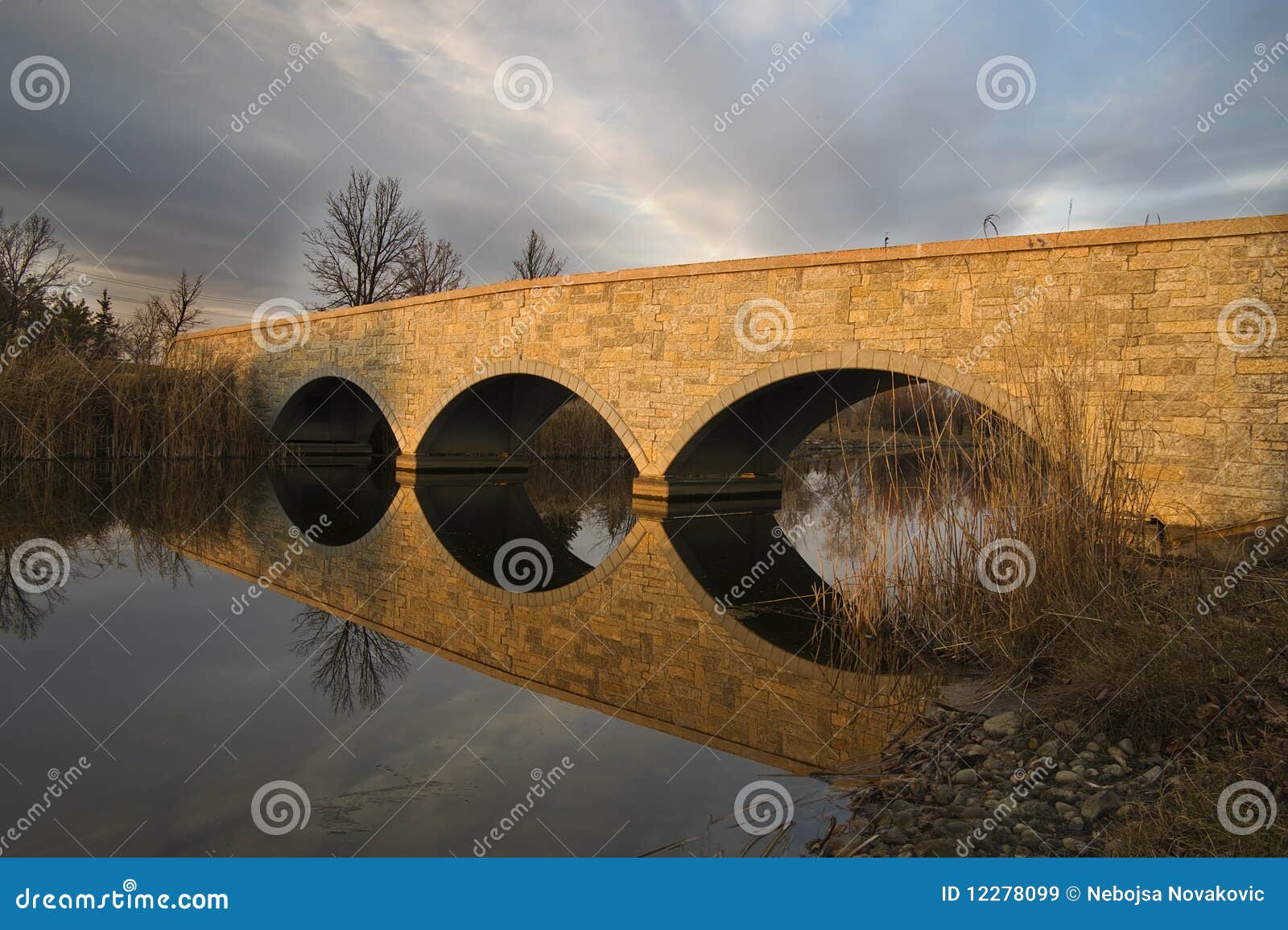 Bridge with reflection stock image. Image of beautiful - 12278099